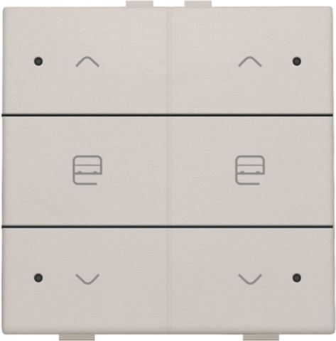 Double push button with LED for Niko Home Control, light grey