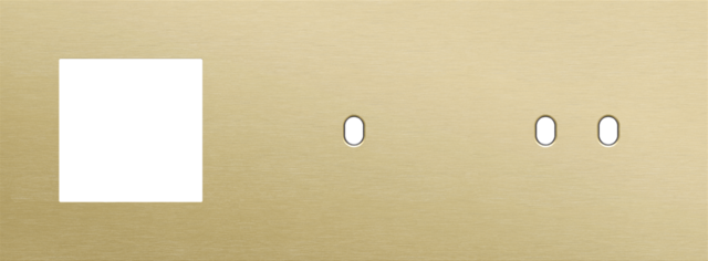 Threefold faceplate, horizontal 71 mm centre distance, for one 45x45 ...