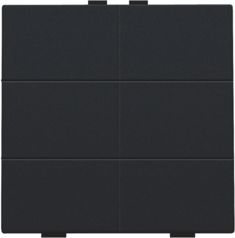 Sixfold push button for Niko Home Control, black coated