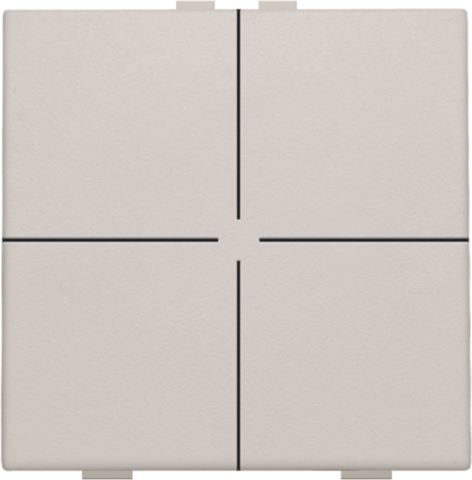 Fourfold push button for Niko Home Control, light grey