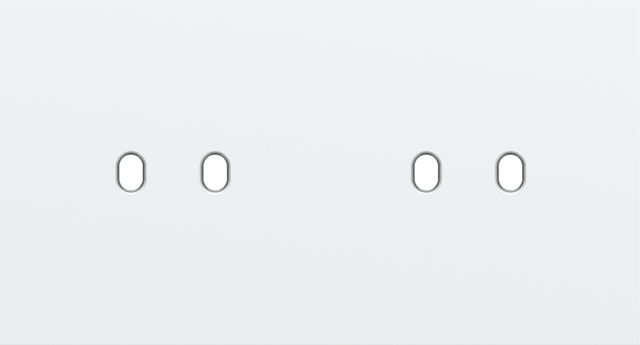 Twofold faceplate, horizontal 71 mm centre distance, for 2 Niko Toggle ...