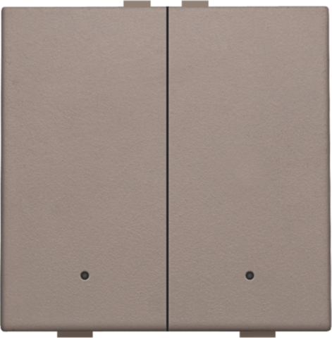 Double push button with LED for Niko Home Control, greige