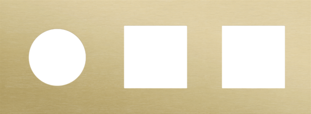 Threefold faceplate, horizontal 71 mm centre distance, for a socket ...