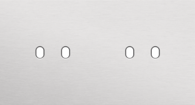 Twofold faceplate, horizontal 71 mm centre distance, for 2 Niko Toggle ...