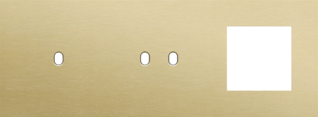 Threefold faceplate, horizontal 71 mm centre distance, for a single and ...