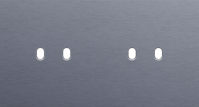 Twofold faceplate, horizontal 71 mm centre distance, for 2 Niko Toggle ...