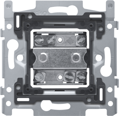 Base for socket outlet with two equipotential bonding contacts, screw ...