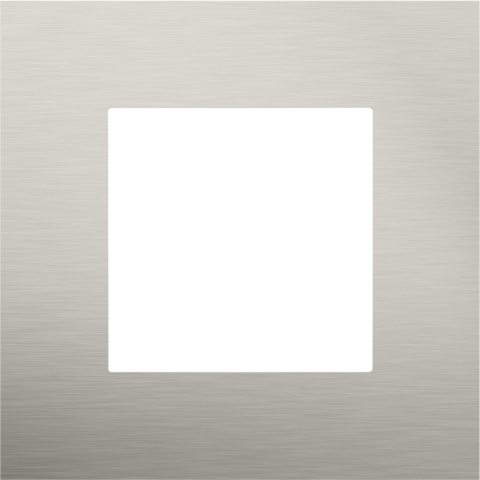 Single faceplate, Niko Pure stainless steel on anthracite