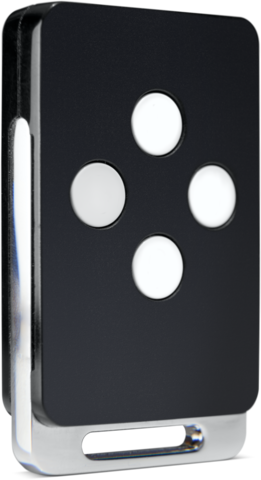 Wireless mini hand-held transmitter with 1 channel and 4 control buttons