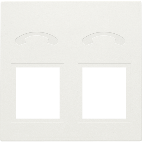 Finishing set for telephone socket outlet with 2 RJ11 contacts in ...