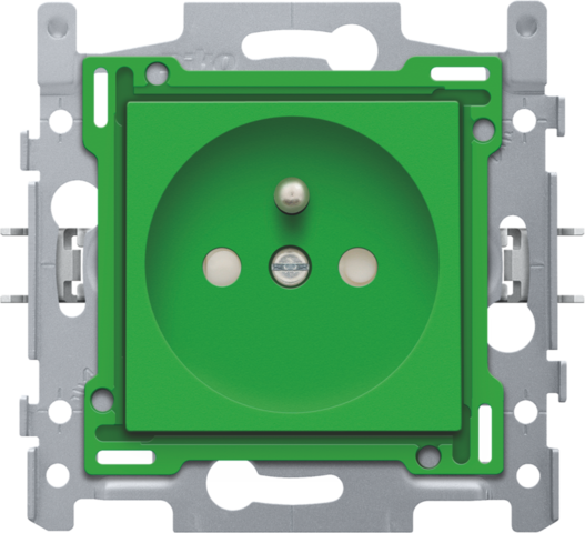 Socket outlet with pin earthing and shutters, flush-mounting depth 28.5 ...