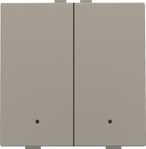 Double push button with LED for Niko Home Control, bronze coated