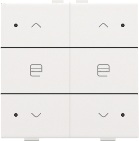 Double push button with LED for Niko Home Control, white coated
