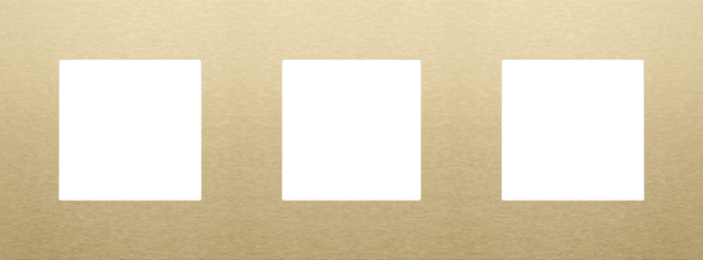 Threefold faceplate, 71 mm centre distance, Niko Pure alu gold brushed