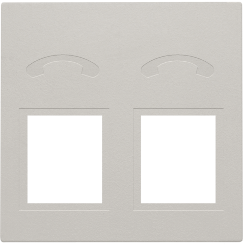 Finishing set for telephone socket outlet with 2 RJ11 contacts in ...