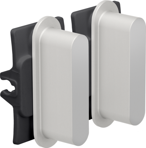 Niko Rocker set for double switch functions, alu grey