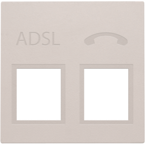 Central plate ADSL - tel, light grey