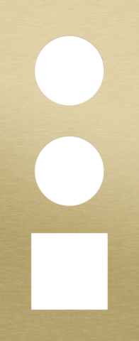 Threefold faceplate, vertical 60 mm centre distance, for two socket ...