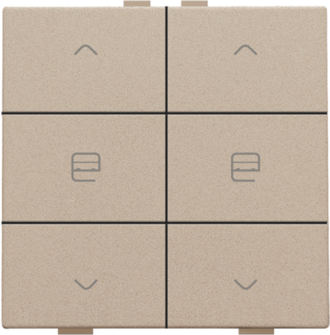 Double push button for Niko Home Control, champagne coated