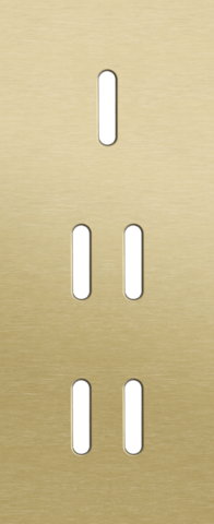 Threefold faceplate, vertical 60 mm centre distance, for a single and ...