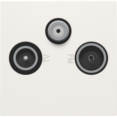 Finishing set for 2x single coax connection and satellite for flush ...