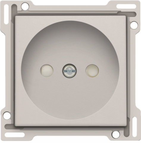 Finishing set for socket outlet without earthing, with shutters, flush ...