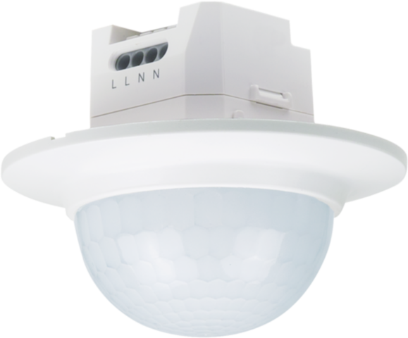 Presence detector, 230 V, secondary, 26 m, round, for flush-mounting box