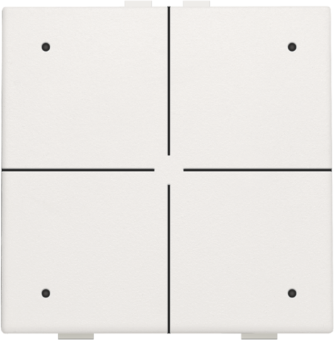 Fourfold push button with LED for Niko Home Control, white