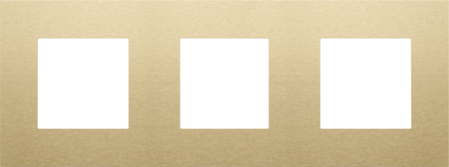 Threefold faceplate, 71 mm centre distance, Niko Pure alu gold brushed
