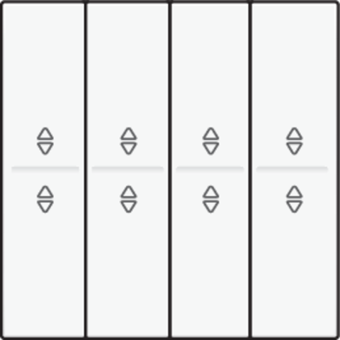 Home automation - four-fold key with "up"/"down" arrows for wireless ...