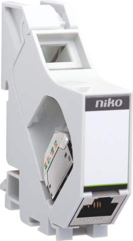 DIN-rail module with shielded RJ45 connector STP Cat. 6A, PoE++ ready ...