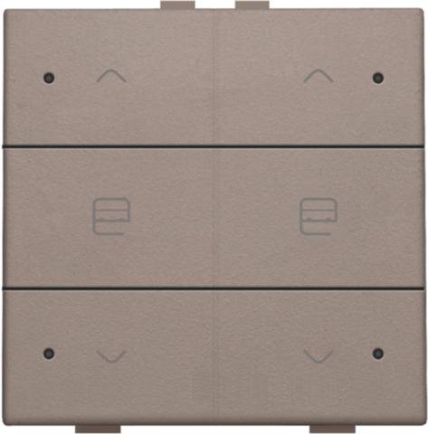 Double push button with LED for Niko Home Control, greige