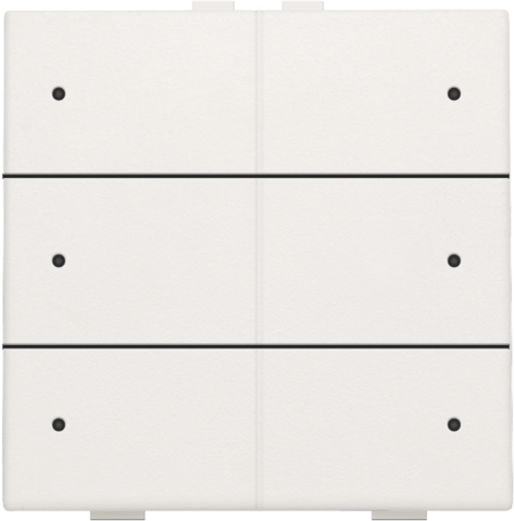 Sixfold push button with LED for Niko Home Control, white