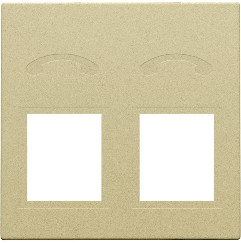 Finishing set for telephone socket outlet with 2 RJ11 contacts in ...