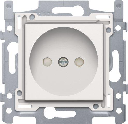 Socket outlet 60 x 71 mm without earthing, with plug-in terminals, base ...